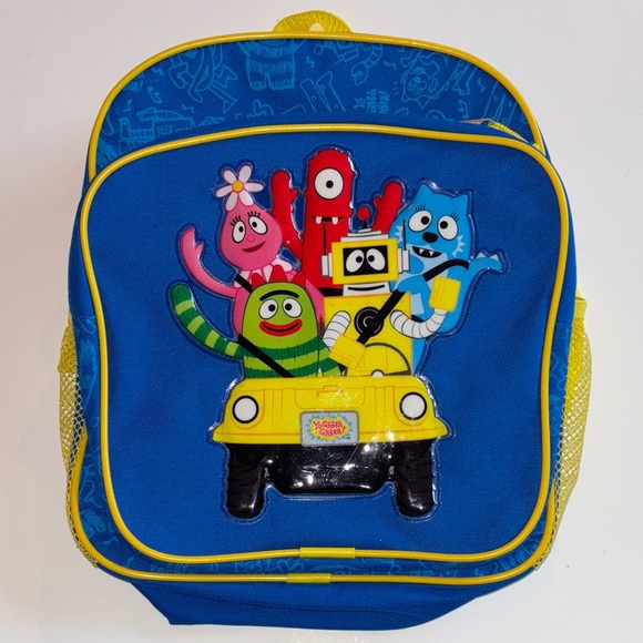 Toys | Yo Gabba Gabba Mini Backpack Blue Yellow Brobee Foofa Muno ...
